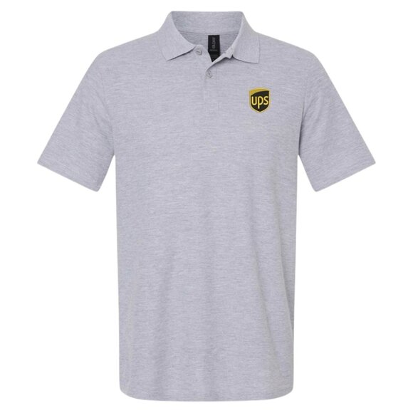 Shirts | Mens Ups Logo Embroidered Dryblend Polo Sport Gray | Poshmark